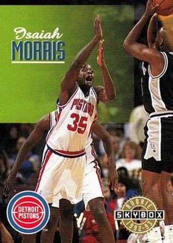 #338 Isaiah Morris - Detroit Pistons - 1992-93 SkyBox Basketball ...