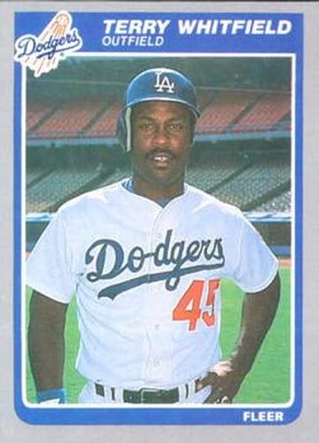 #389 Terry Whitfield - Los Angeles Dodgers - 1985 Fleer Baseball ...