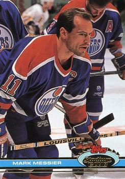#111 Mark Messier - Edmonton Oilers - 1991-92 Stadium Club Hockey ...