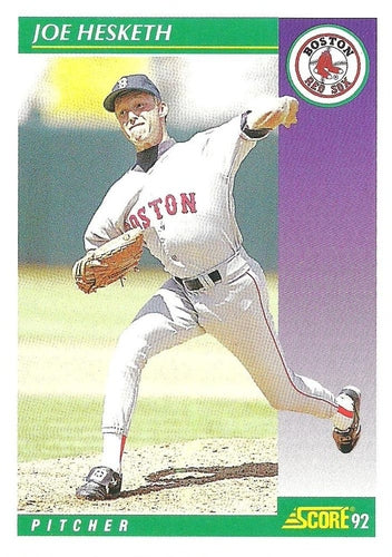 #359 Joe Hesketh - Boston Red Sox - 1992 Score Baseball – Isolated Cards