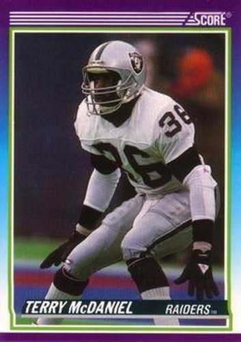 #521 Terry McDaniel - Los Angeles Raiders - 1990 Score Football ...
