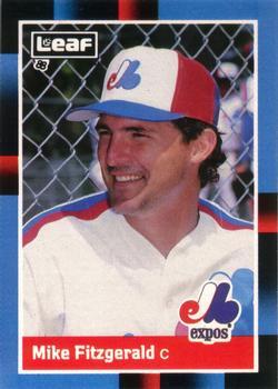 #81 Mike Fitzgerald - Montreal Expos - 1988 Leaf Baseball – Isolated Cards