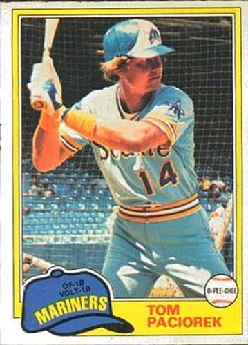 #228 Tom Paciorek - Seattle Mariners - 1981 O-Pee-Chee Baseball ...