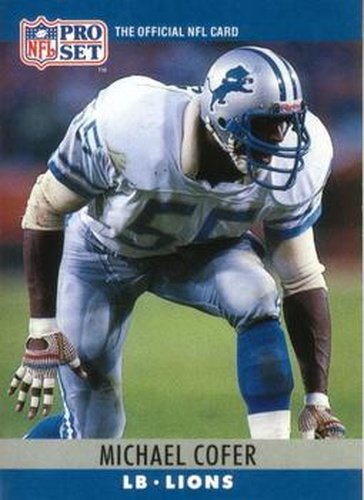 #99 Michael Cofer - Detroit Lions - 1990 Pro Set Football – Isolated Cards